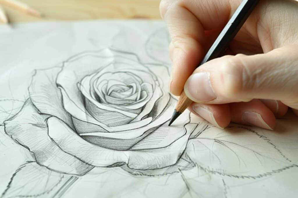 étapes simples pour dessiner une magnifique rose en un rien de temps