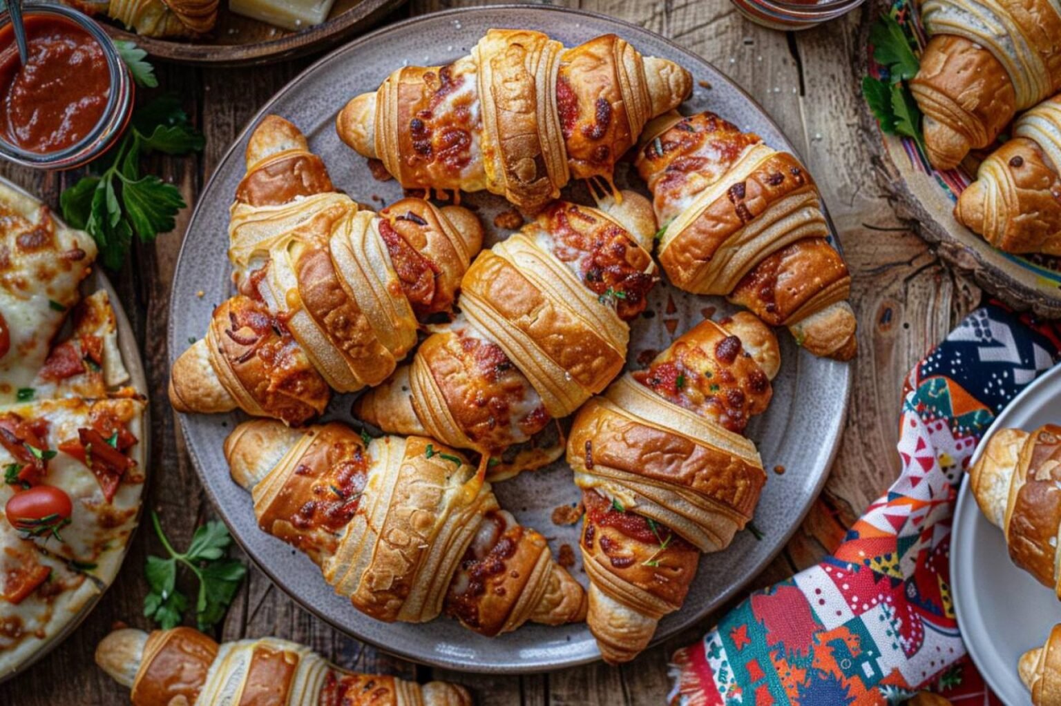 Apéritif irrésistible : Des croissants à la pizza en un clin d'œil