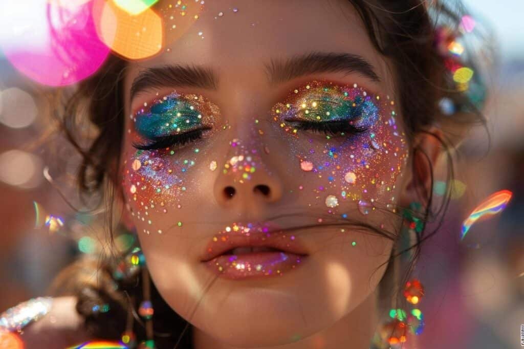 idées de maquillage original pour briller lors de festivals