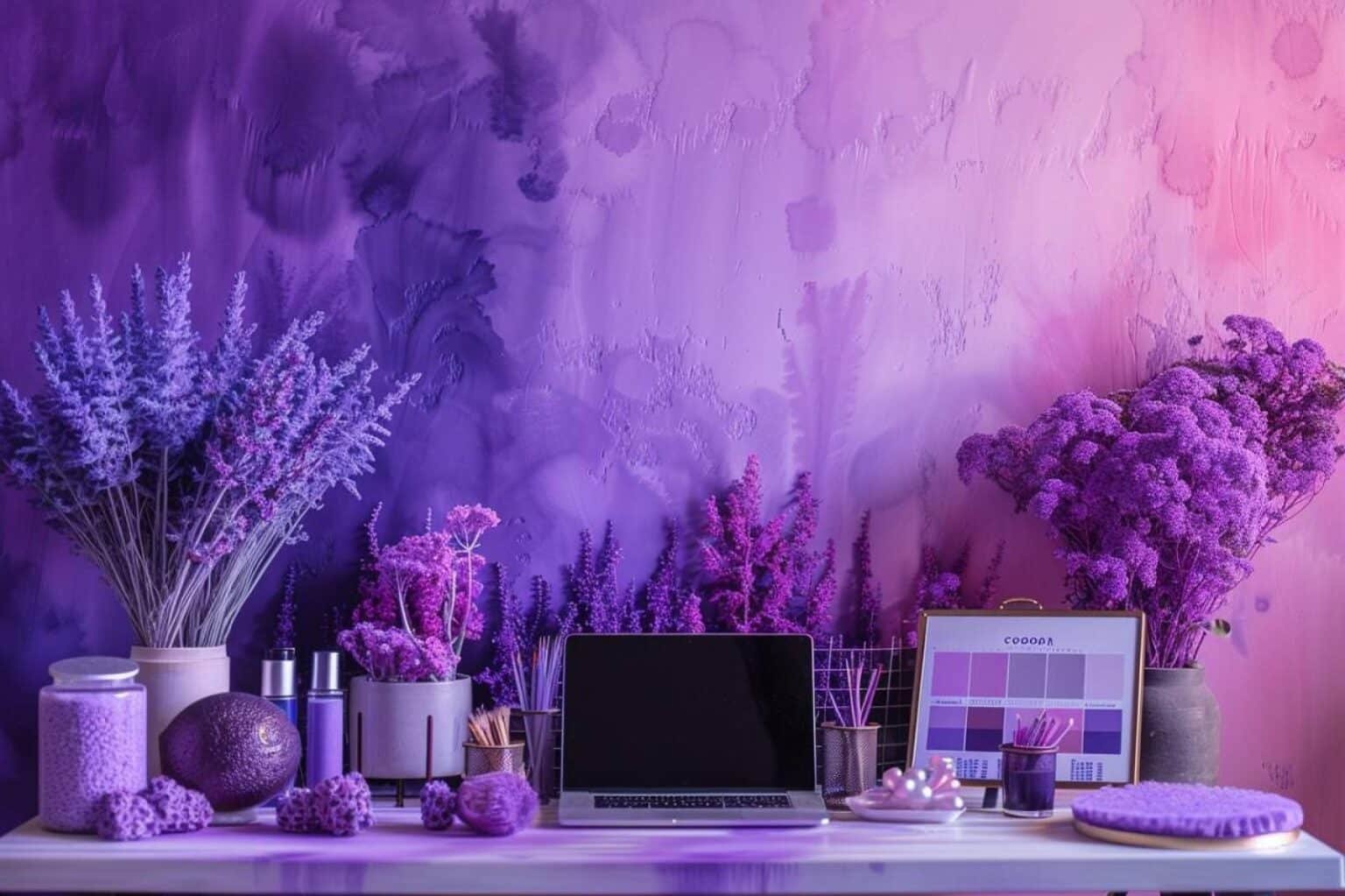 Le fond violet : la couleur phare de l'année et ses secrets